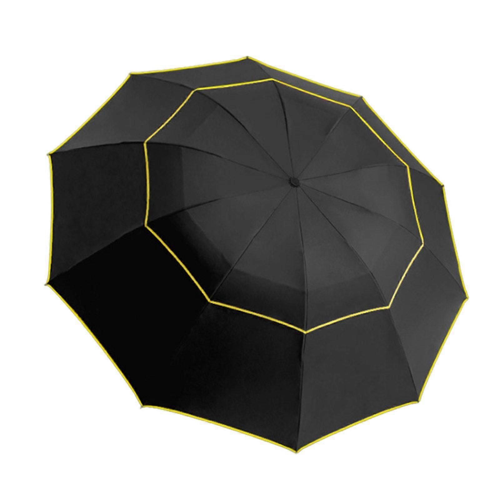 Extra Large Folding Umbrella Double Canopy Sun Blocking UV Protection ...
