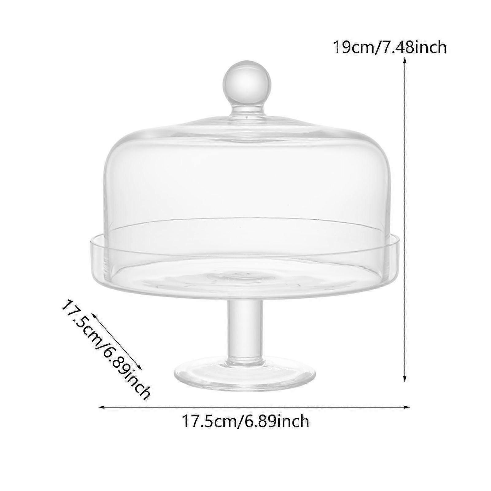 Round Cake Plate with Dome Lid for Festive Party and Birthday | Fruugo UK