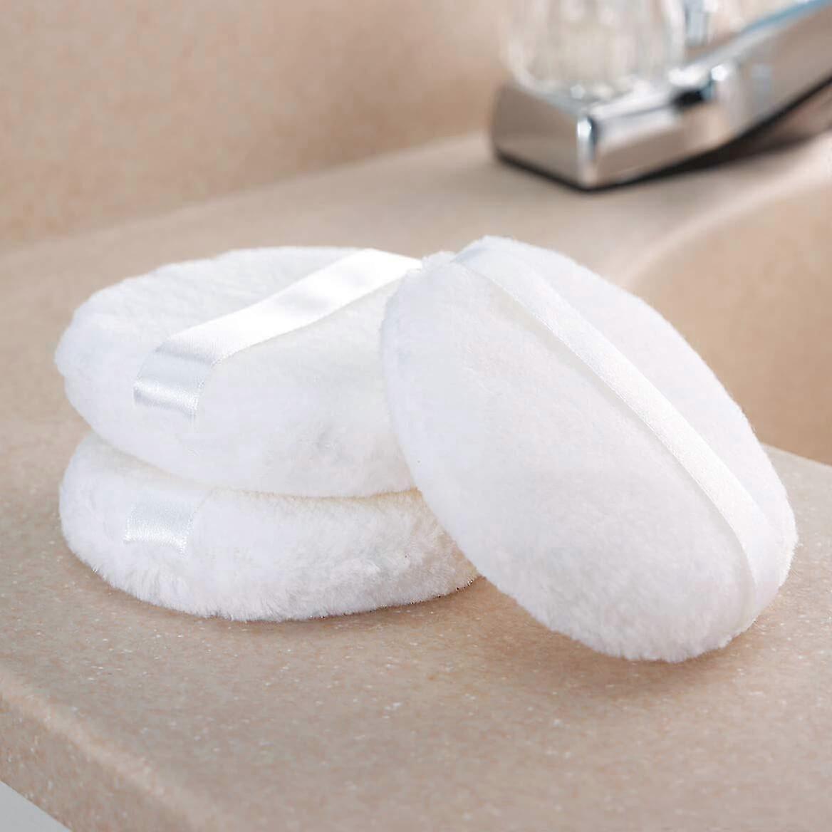 5 PCS Pure Cotton Powder Puffs with Strap, 3-Inch Normal Size for ...