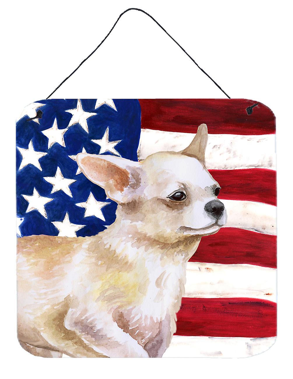 Carolines Treasures BB9697DS66 Chihuahua Leg up Patriotic Wall or Door ...