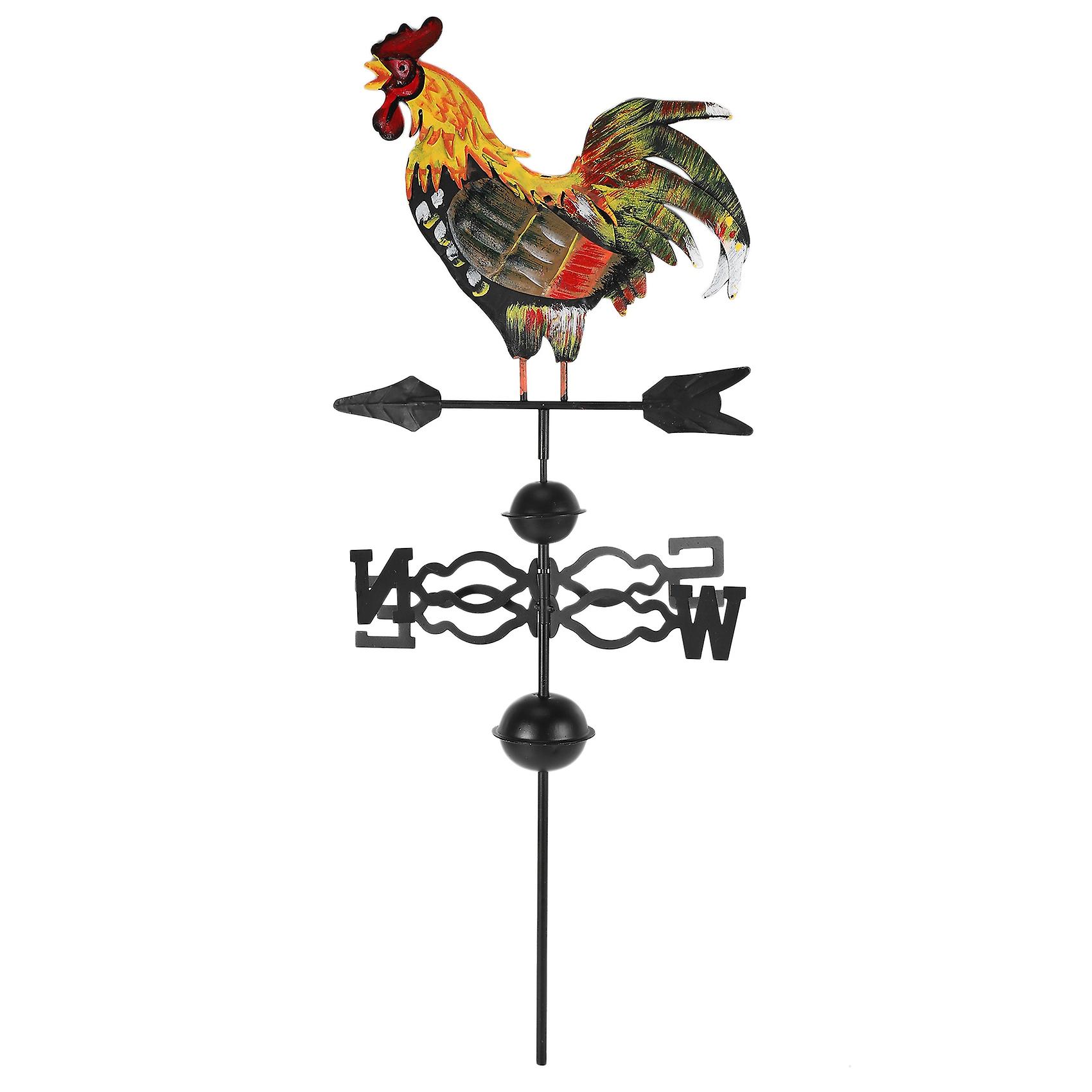 Metal Weather Vane With Rooster Ornament Wind Vane Weather Vain For ...