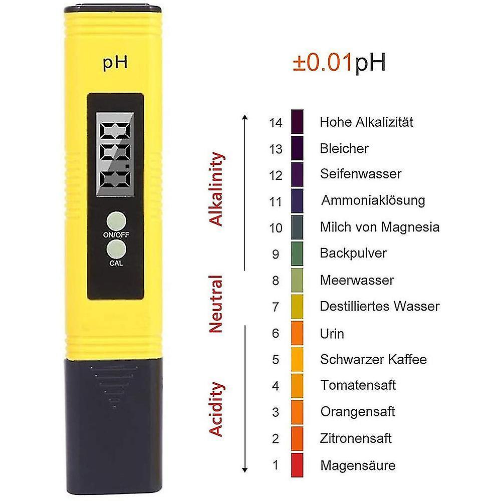 Ph Meter Tester Digital Ph Meter 0.01 Ph Water Quality Test Digital ...