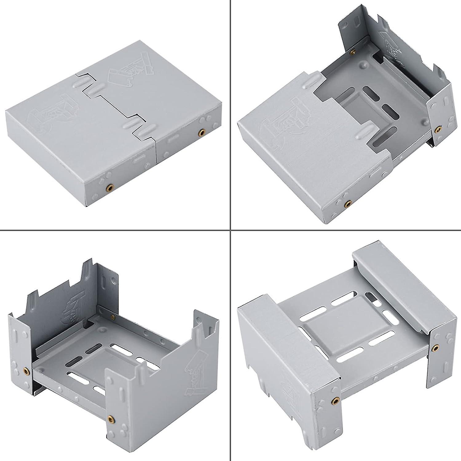 Portable Solid Fuel Stove, Folding Solid Alcohol Stove For Camping ...