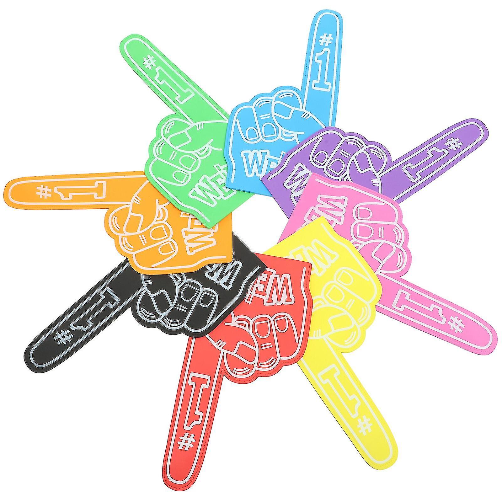 8pcs Giant Foam Finger Foam Hand Pompom Colorful Cheerleading Foam Hand ...