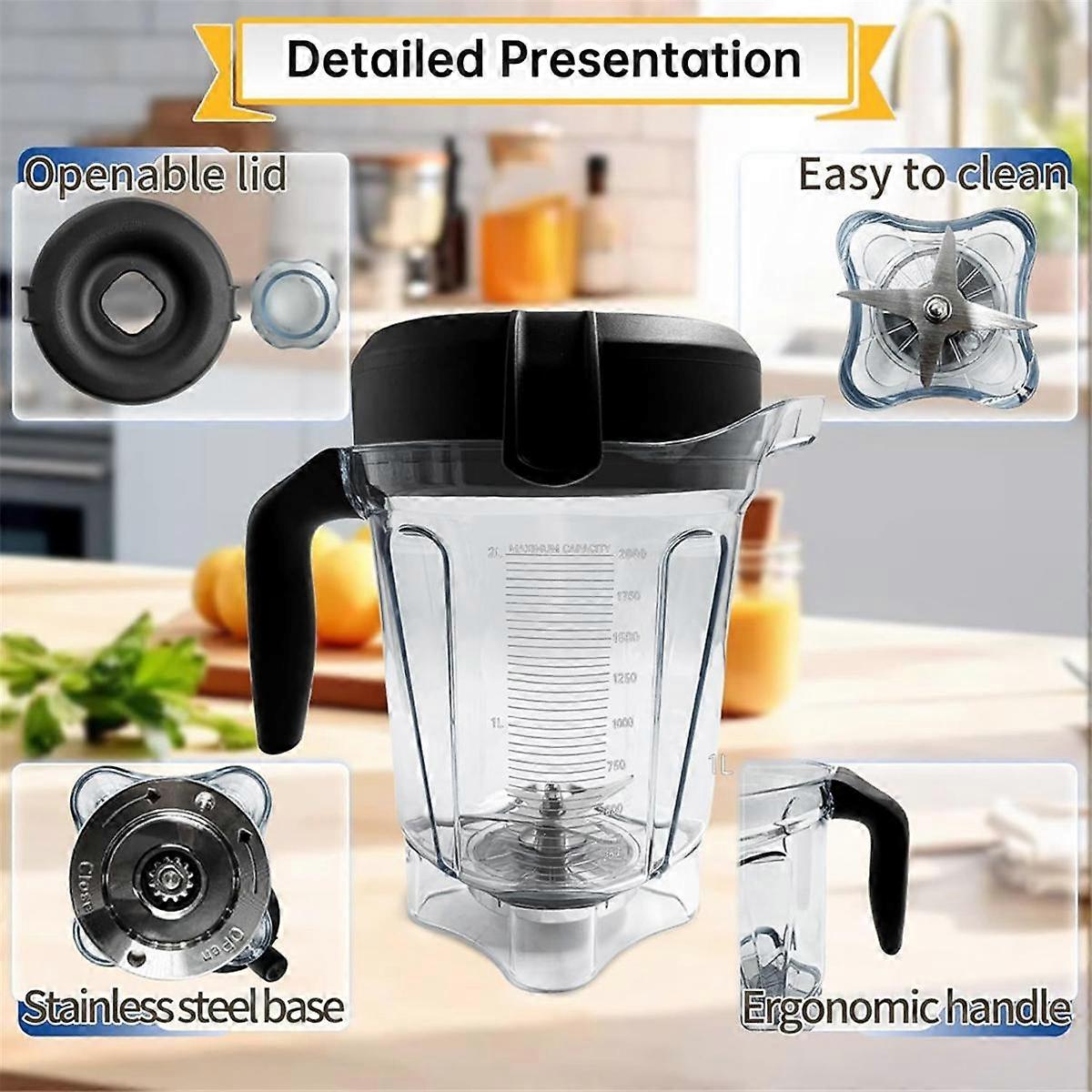 For Blender Pitcher 64oz Low-Profile Replacement for 750 5300 Container ...