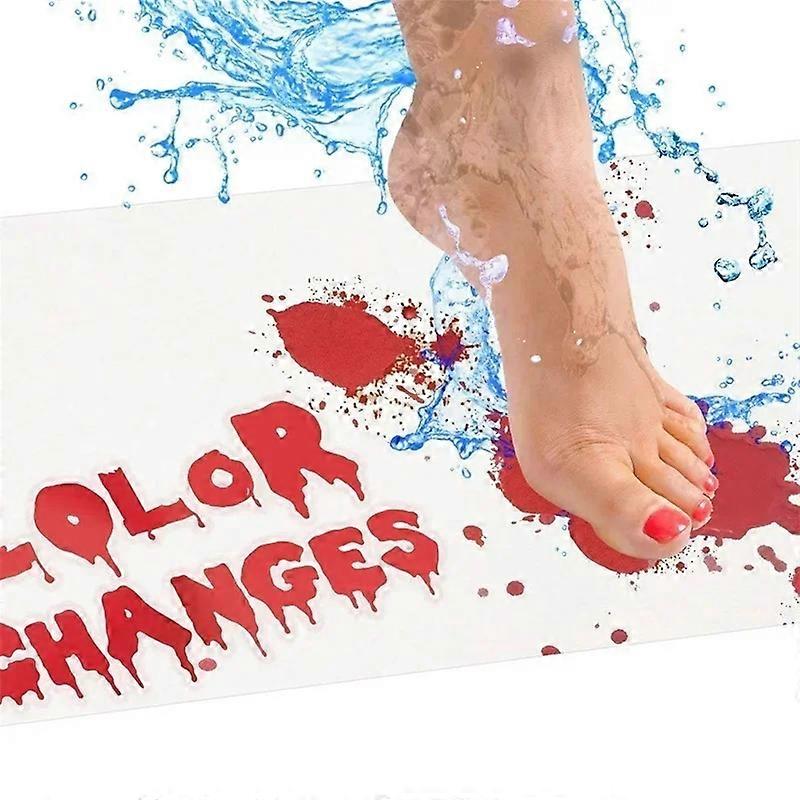 Halloween Bloody Color Changing Bathroom Mat Scary Blood Red Non-Slip ...