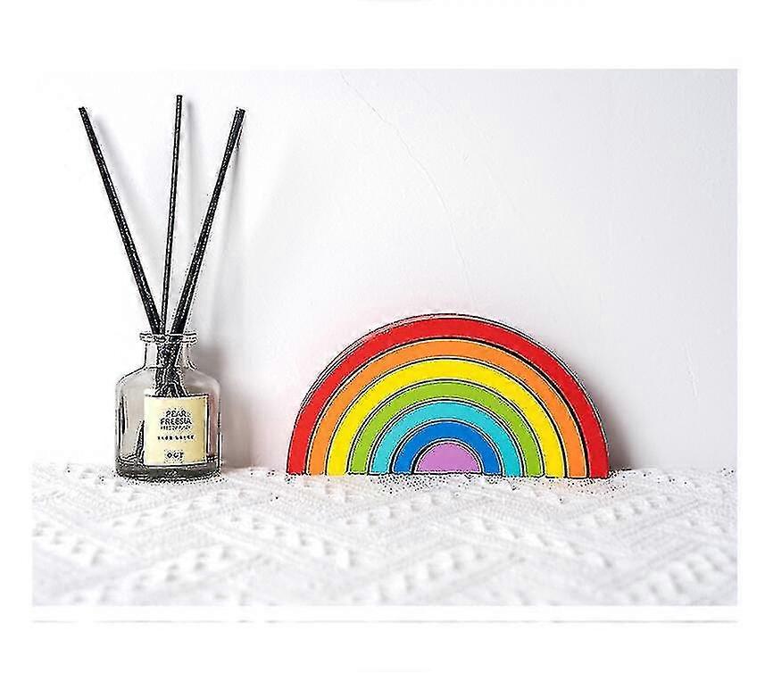 Bab Stacking/ Nesting /puzzles Wooden Tos Gift Building Blocks Rainbow ...