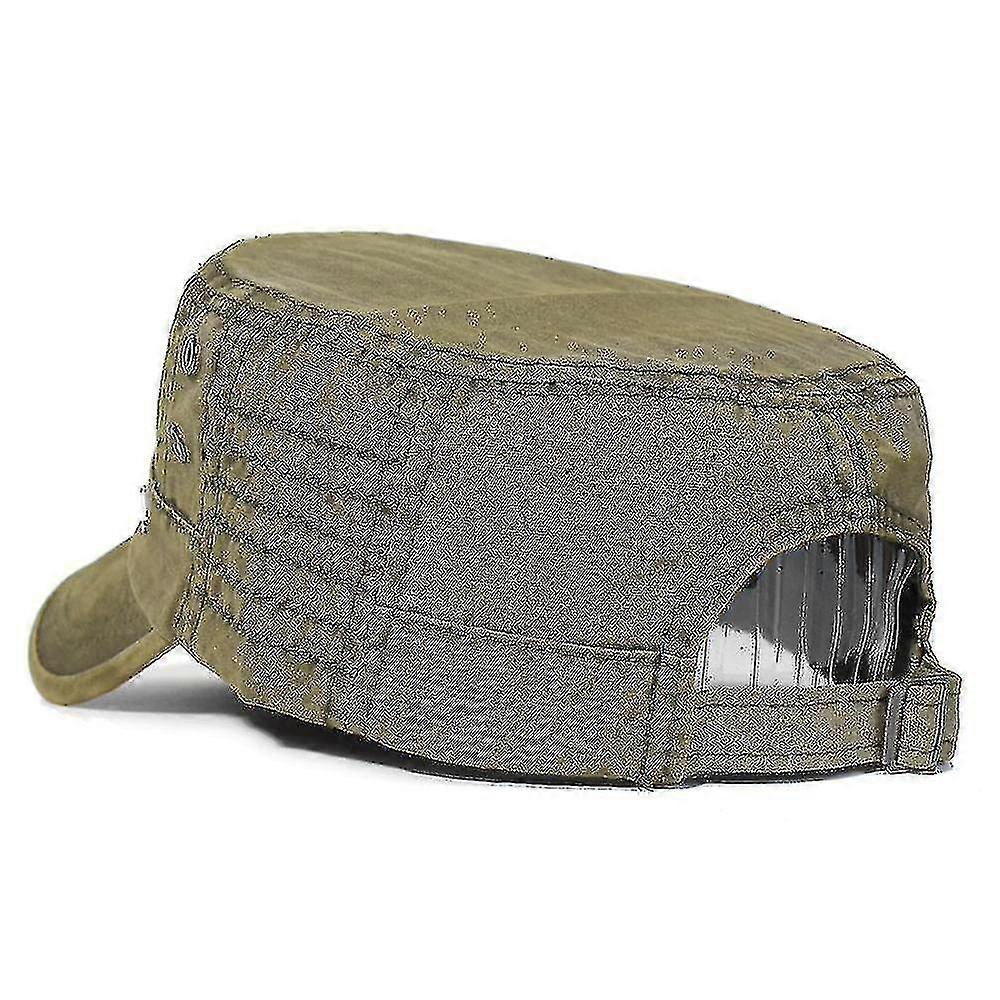 Washed Cotton Military Caps Men Cadet Army Cap Unique Design Vintage ...