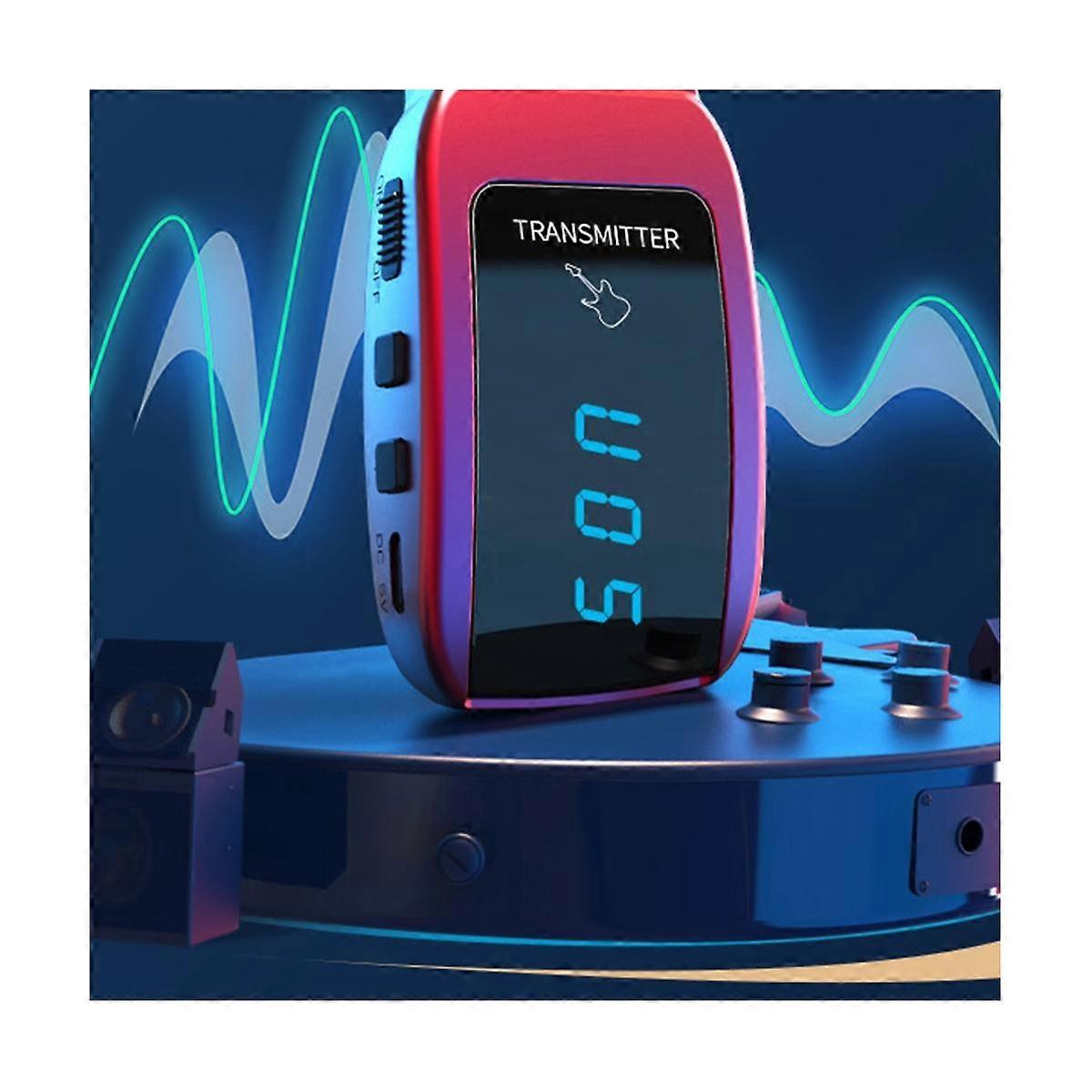 Wireless Guitar System Rechargeable Guitar mitter Receiver Set Electric ...