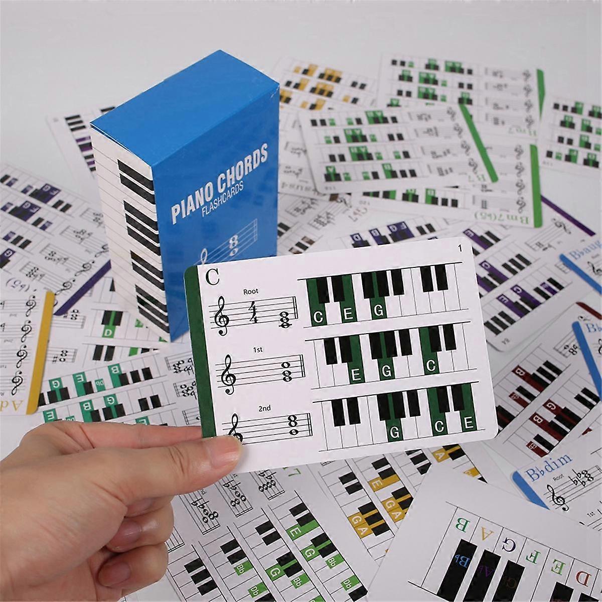Piano Chord Piano Chords Chart Flash Cards for 120 Chords,Fun ...