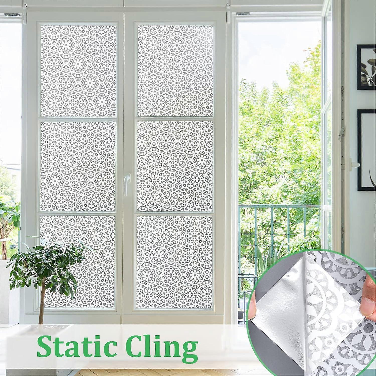 Window film privacy pattern frosted film for glass window lace ...