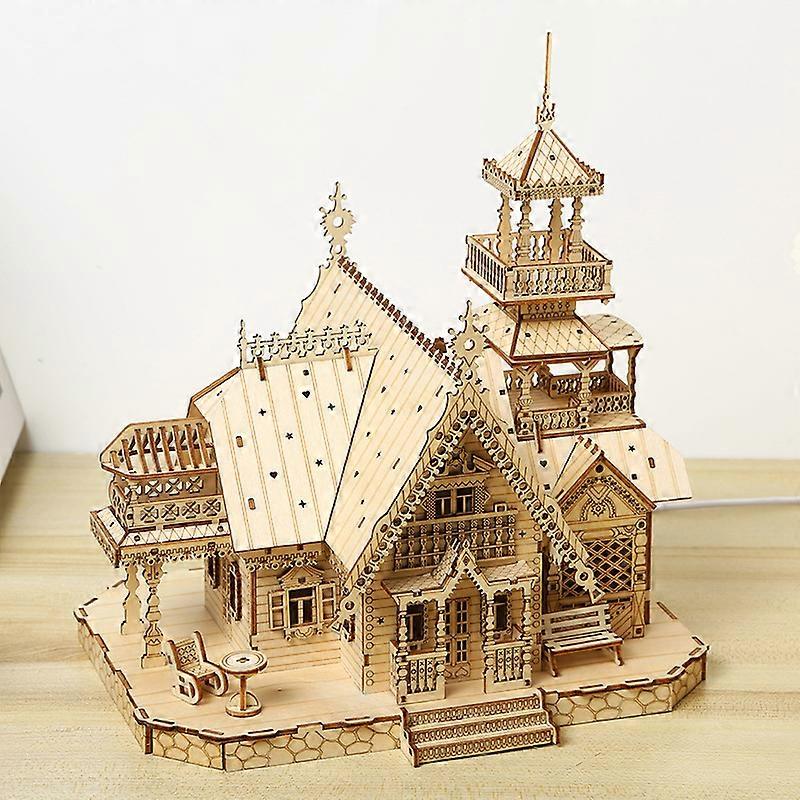 3D Puzzle Wooden Craft Kits, Architecture Model Kit, Make Your Own ...