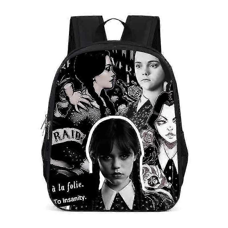 Wednesday Addams Backpack For Teenager Nevermore Academy Children ...