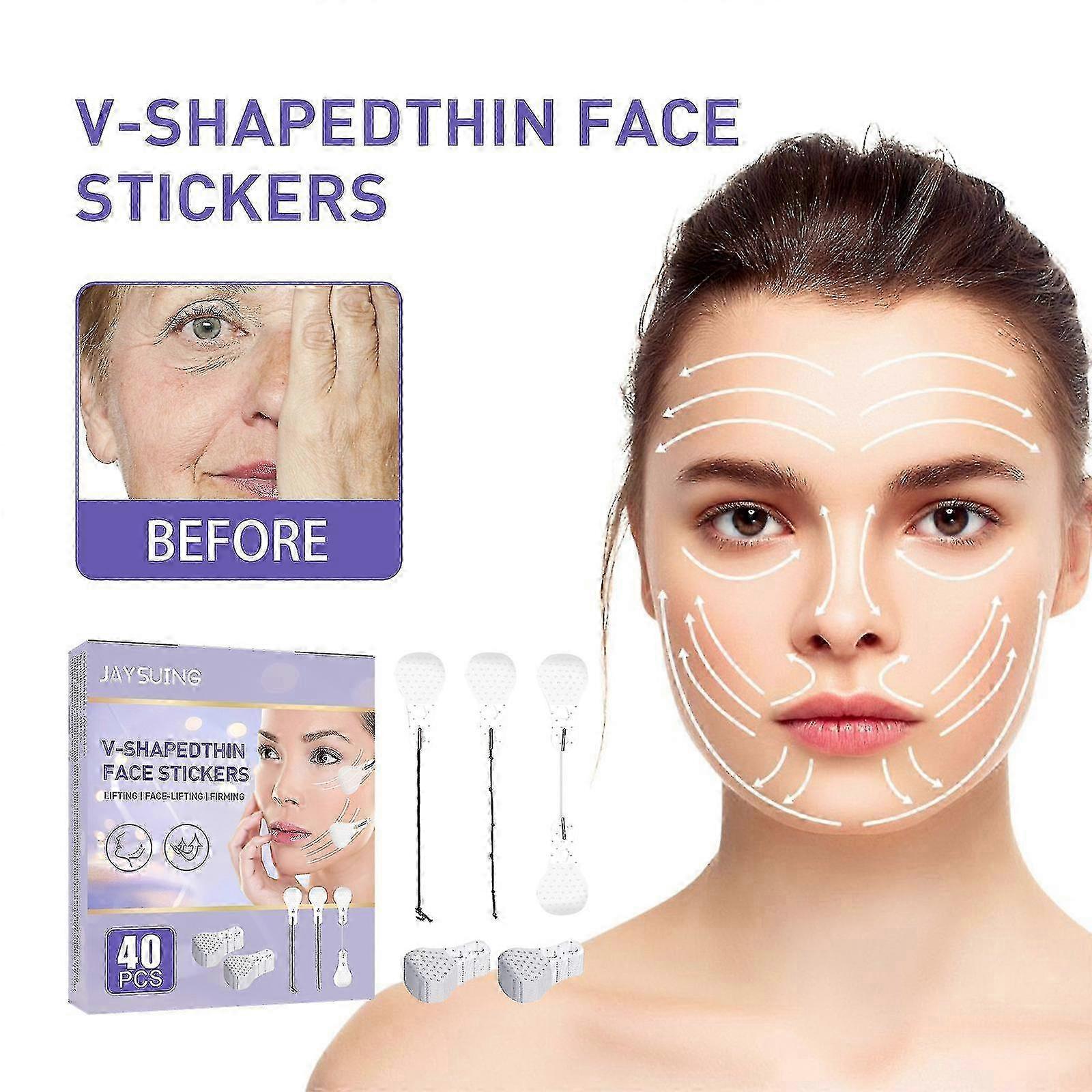 Jaysuing V-shaped Face Lifting Patch, Facial Shaping, Firming, Anti ...
