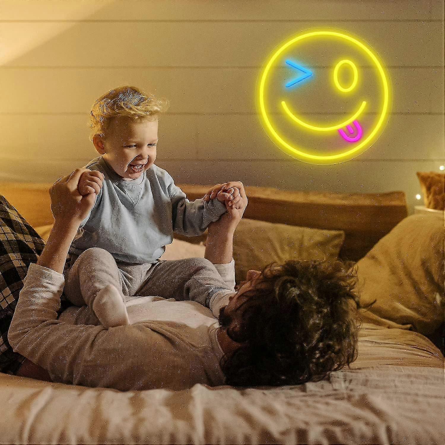 Smiley Face Neon Sign, Smiley Neon Sign For Wall Decor, Led Signs For ...