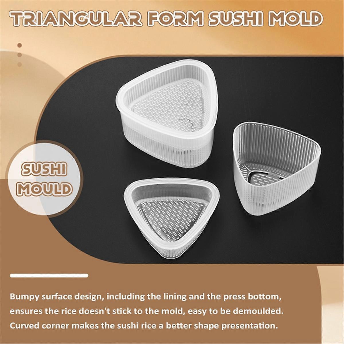 2 PCs Triangular Form Sushi Mold Onigiri Rice Ball Frame Food Mould ...