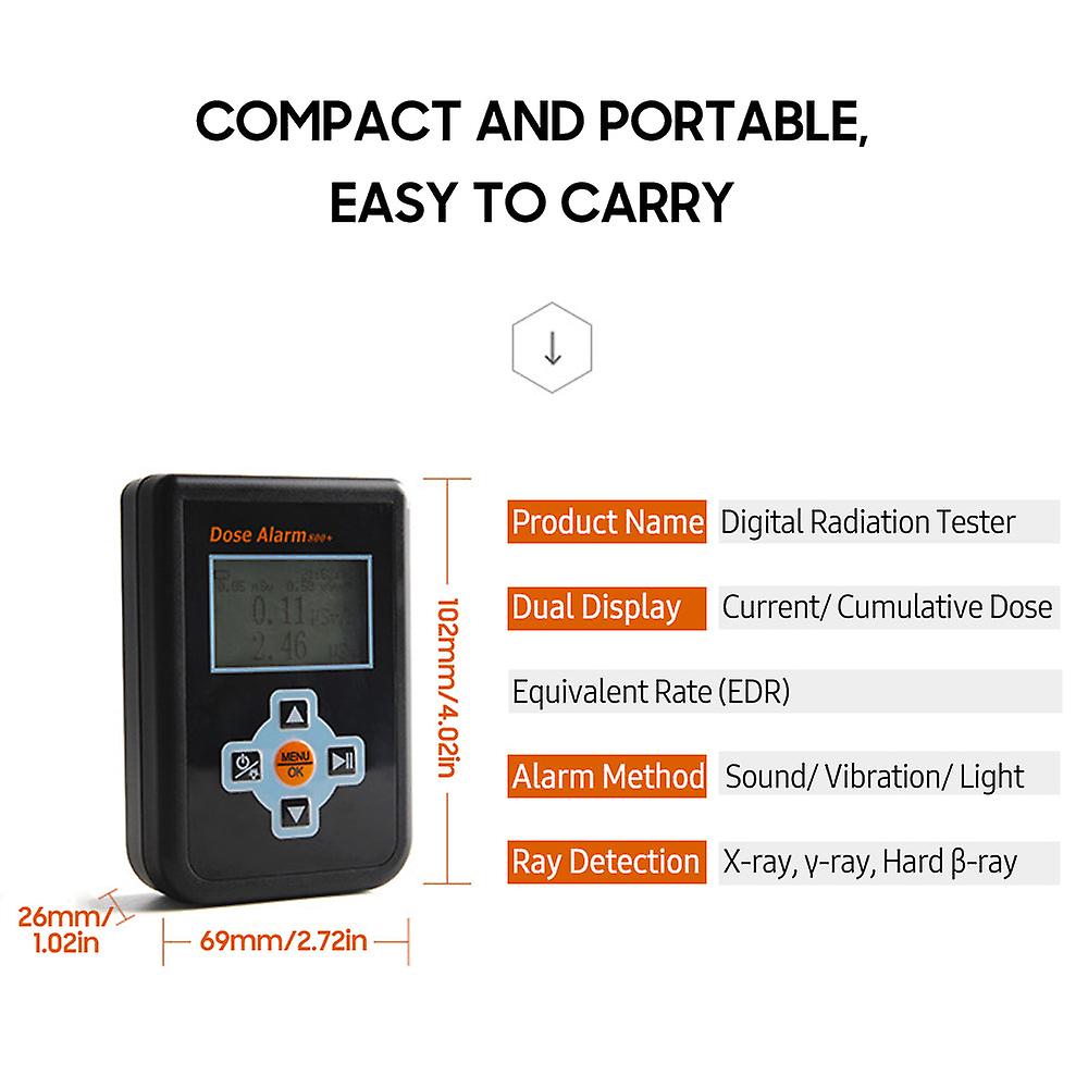 Radiation tester digital dose alarm x/ γ/ hard β ray detecting current ...