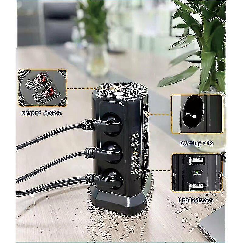 Tower Lightning Arrester And Surge Protector, Power Strip With 5 Usb ...