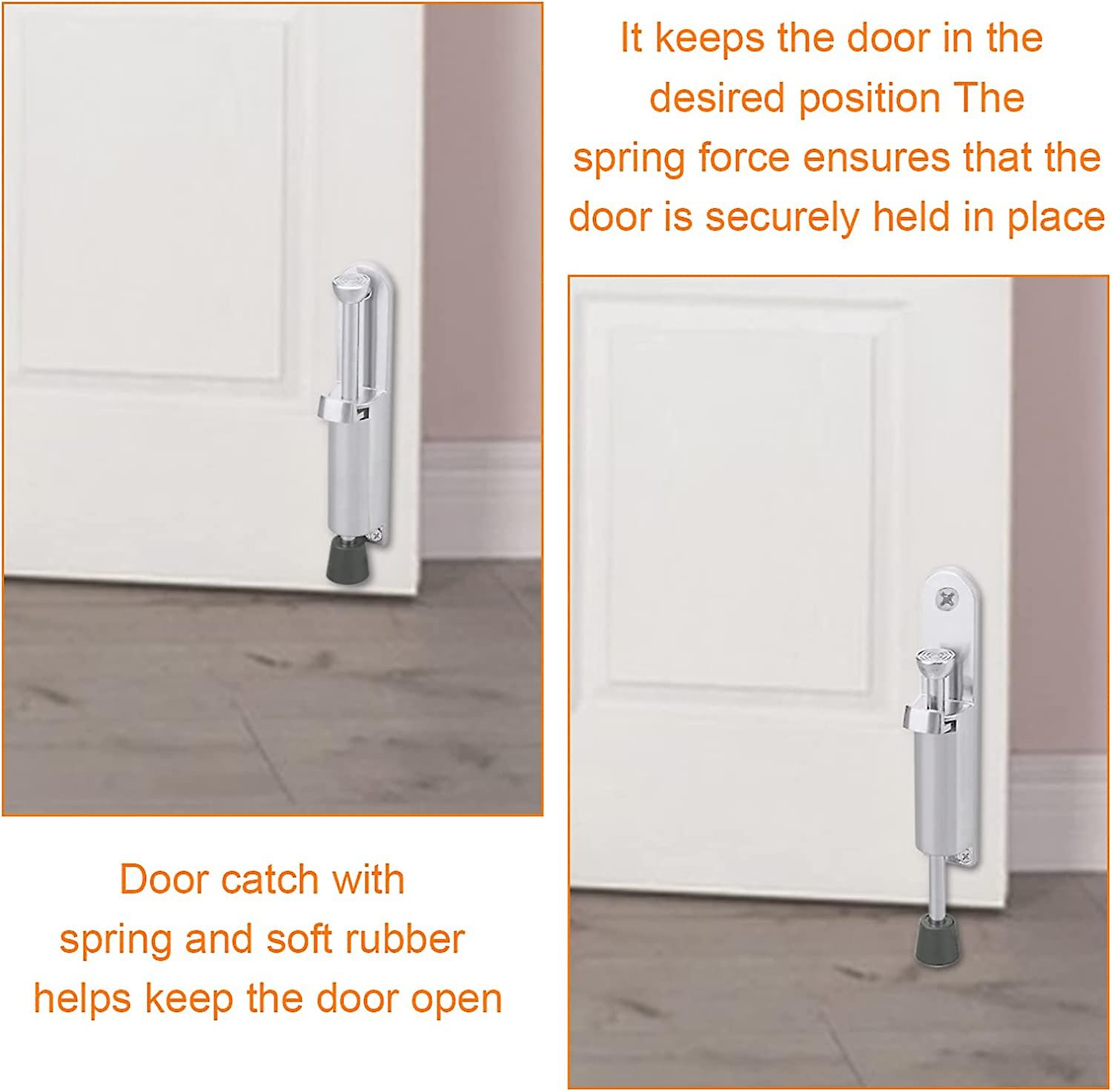 Spring Door Stopper with Foot Operated Floor Door Stopper Stainless ...
