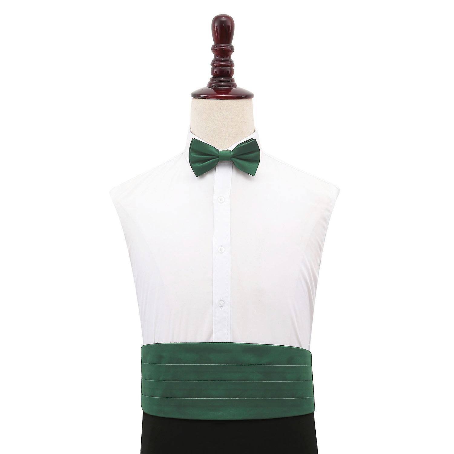 Emerald Green Plain Shantung Cummerbund | Fruugo UK
