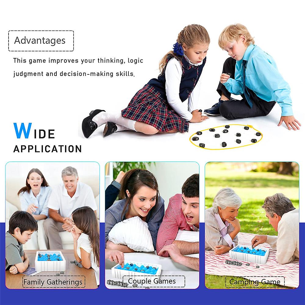 Multiplayer Magnet Board Chess Game,magnetic Chess Game With Stones ...