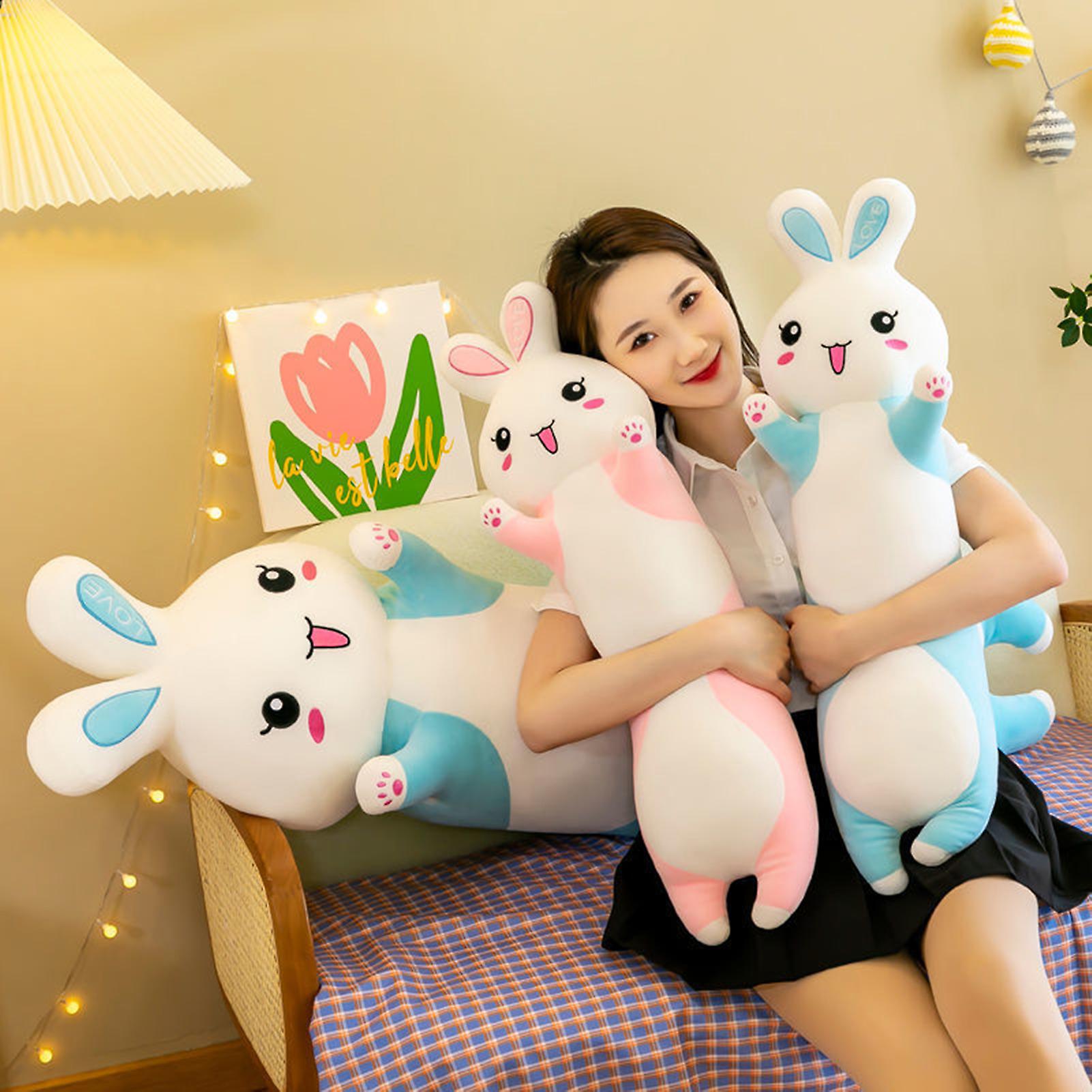 Rabbit Plush Pillow Super Soft Down Cotton Fully Stuffed Animal Doll ...
