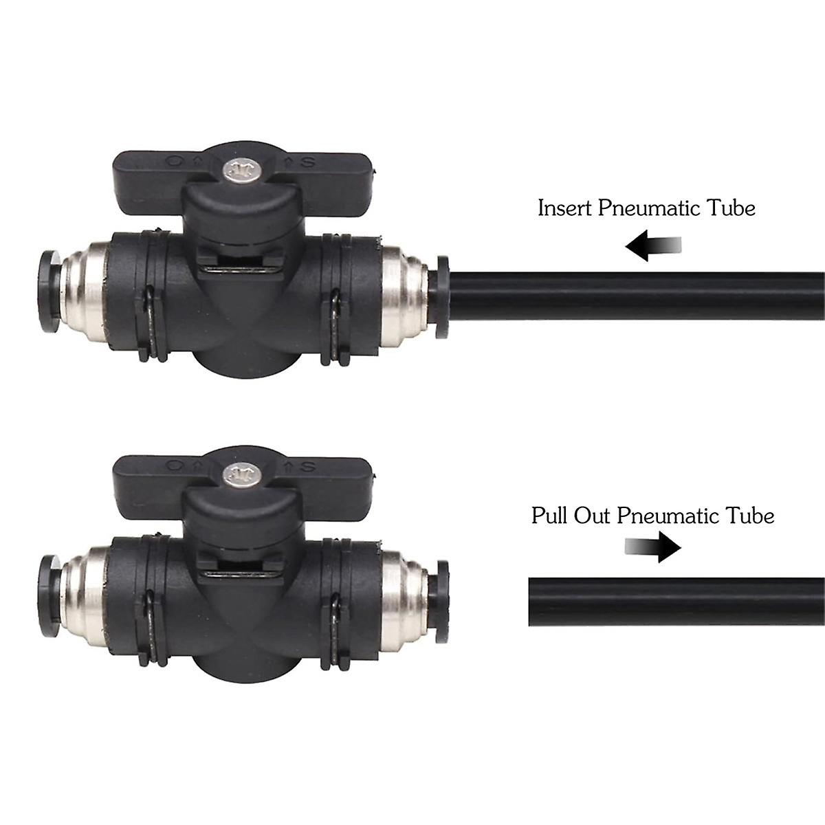 8mm Push Connect Valve Ball Valve 8mm Air Flow Control Valve Quick ...