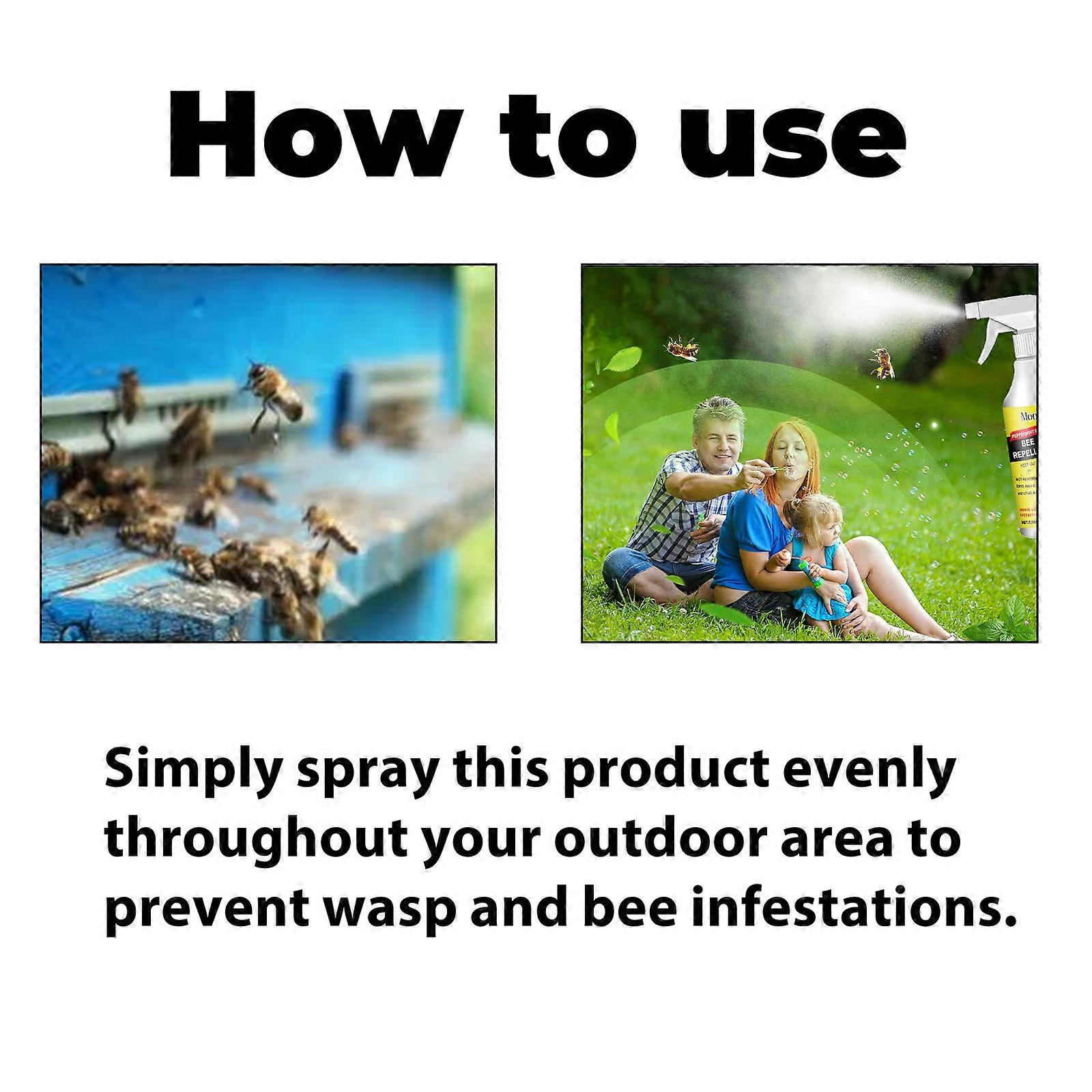 Bee & Wasp Repellent Spray,Bee Repellent Outdoor/Indoor to Repellent ...