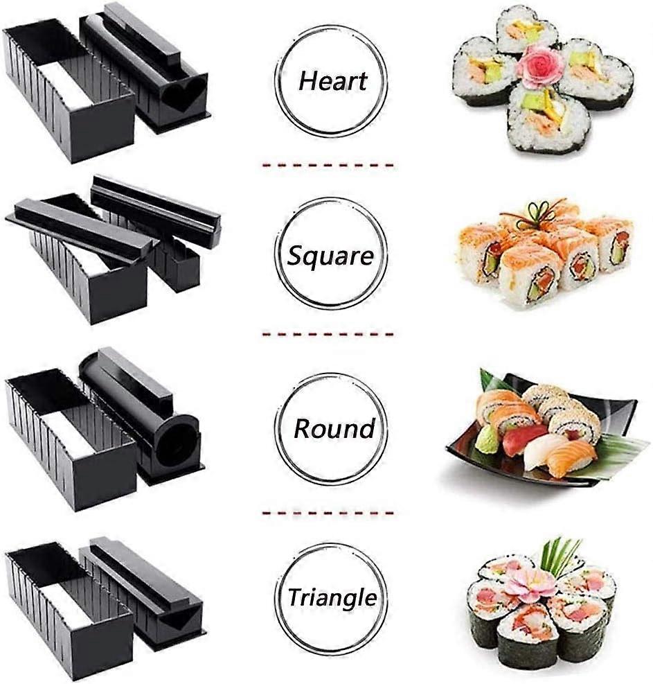 10 Pieces Sushi Making Kit, Sushi Molds, Sushi Rice Roll Mold Shapes ...