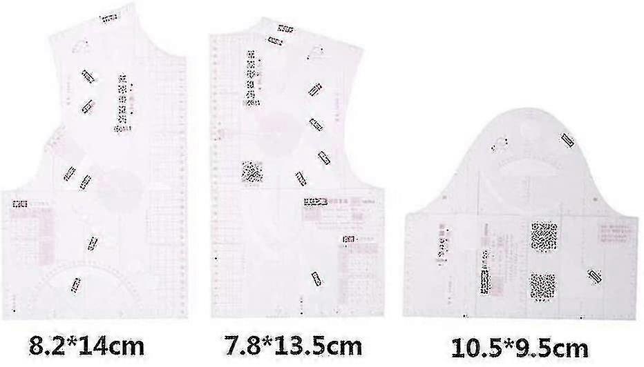 1:3 Cloth Design Ruler, Transparent French Curve Ruler Craft Tailor ...