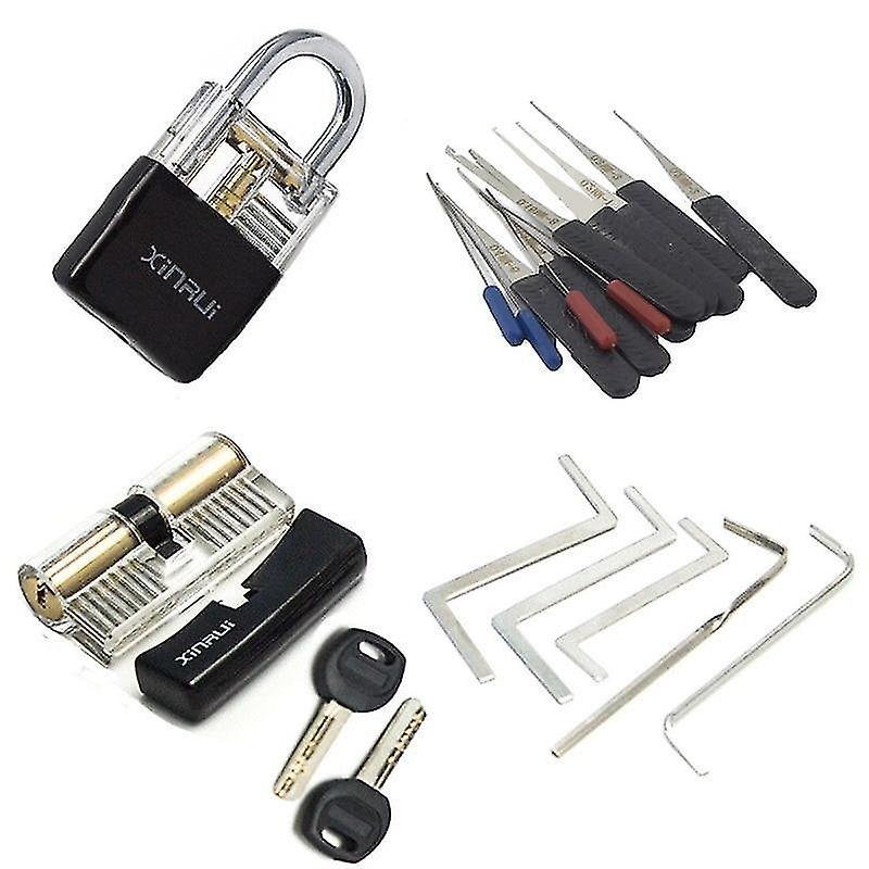 Locks Latches Practice Lock Pick Set Tension Key Wrench Hand Broken Key ...