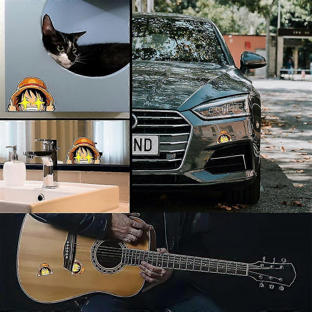 One Piece Monkey D. Luffy Roronoa Zoro Chopper Peeking Car Decals ...