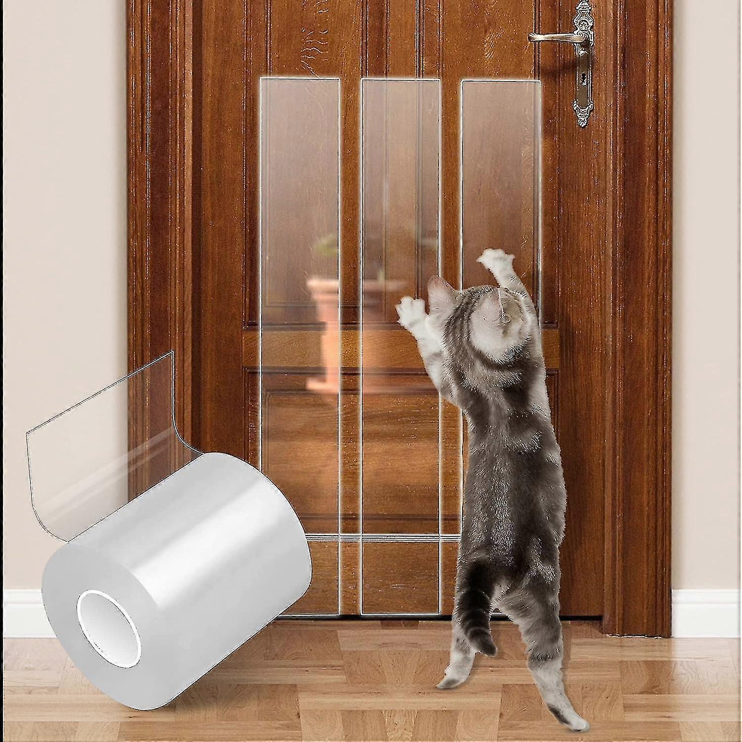 Door Protector From Dog Scratching 118.31" X 7.9" Cat Scratch Door ...