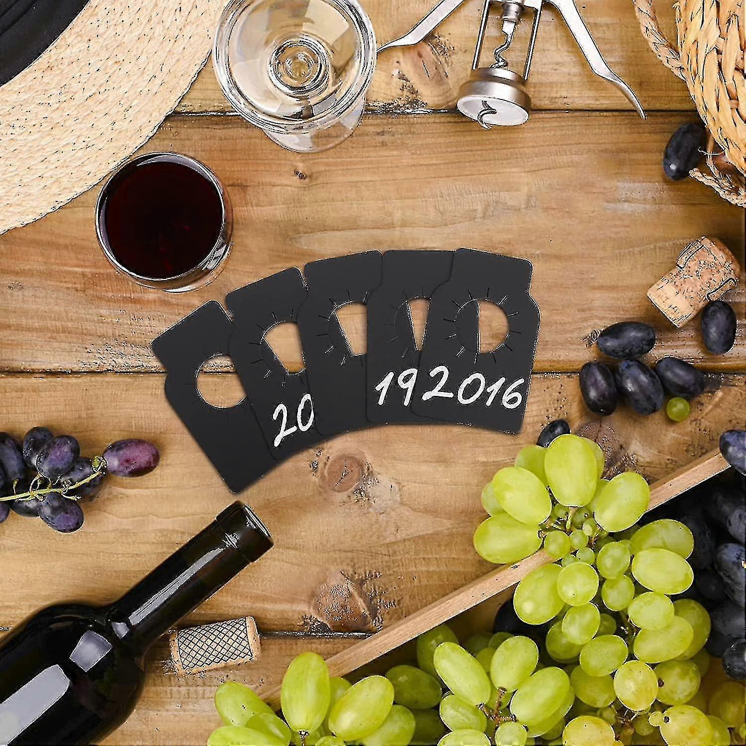 300 Pcs Wine Bottle Tags Kraft, Paper Wine Cellar Labels, Reusable ...