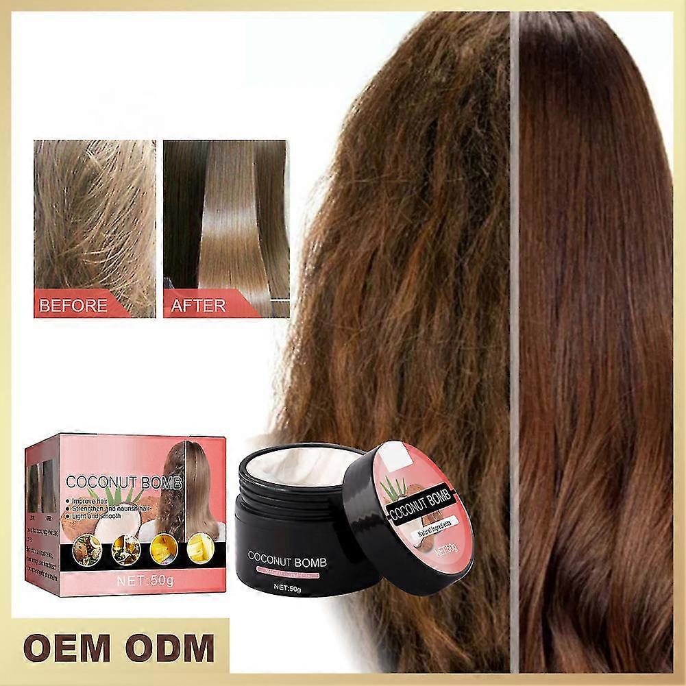 Coconut Bomb Hair Repair Mask Deep Conditioner Moisturising For Damaged ...