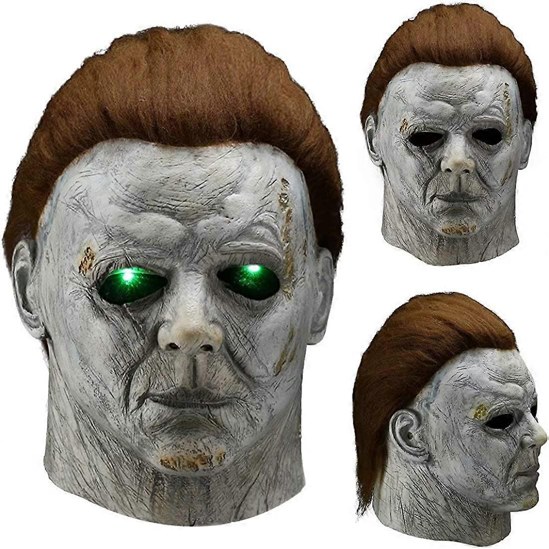 Michael Myers Mask Scary Halloween Murderer Killer Mask Creepy Full ...
