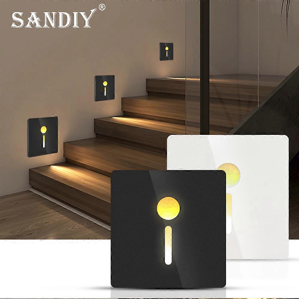 Sandiy Wall Lamp Motion Sensor Step Lights Recessed Staircase Lighting ...