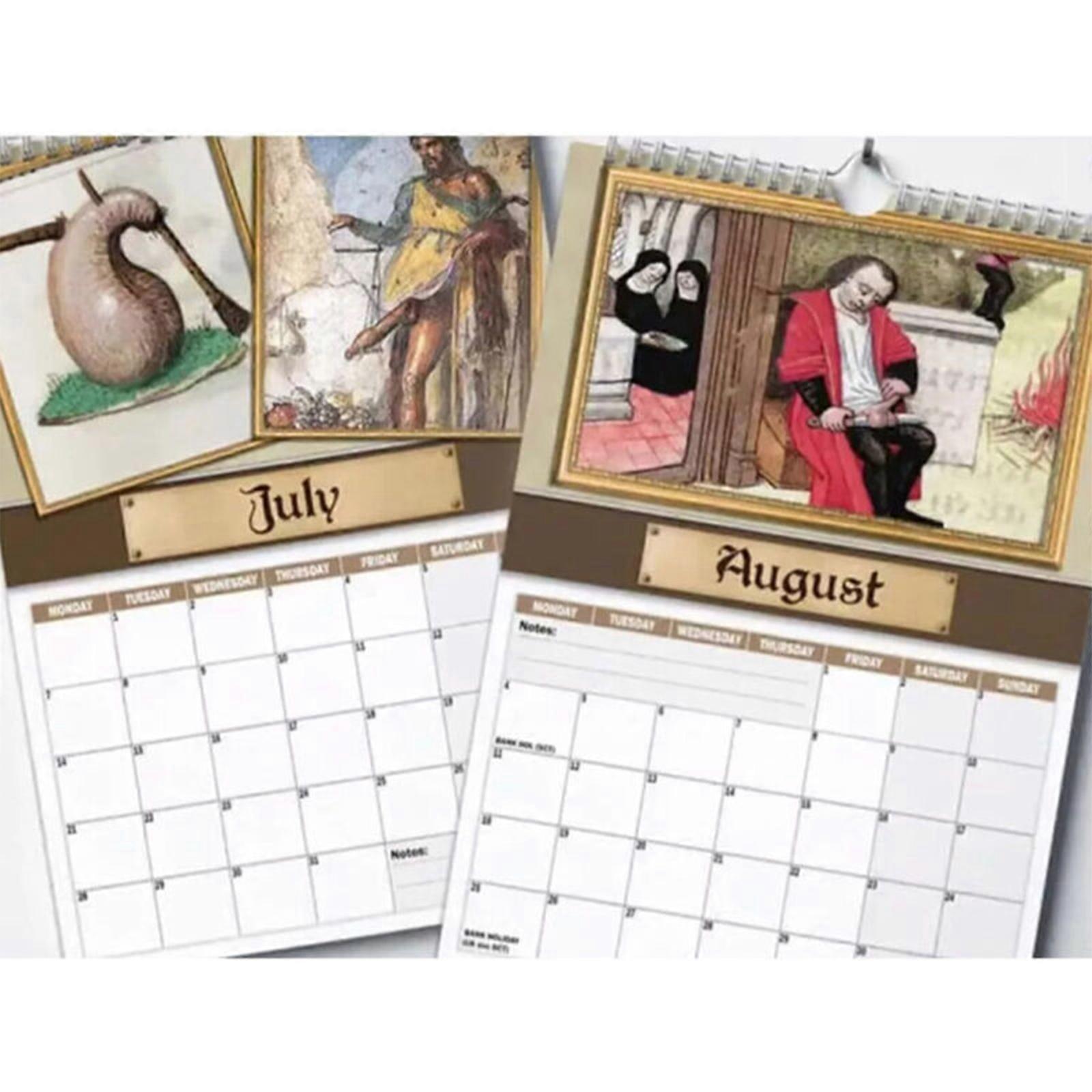 Medieval Dick Pics 2025 Calendar Indoor Wall Calendar Decoration Gift ...