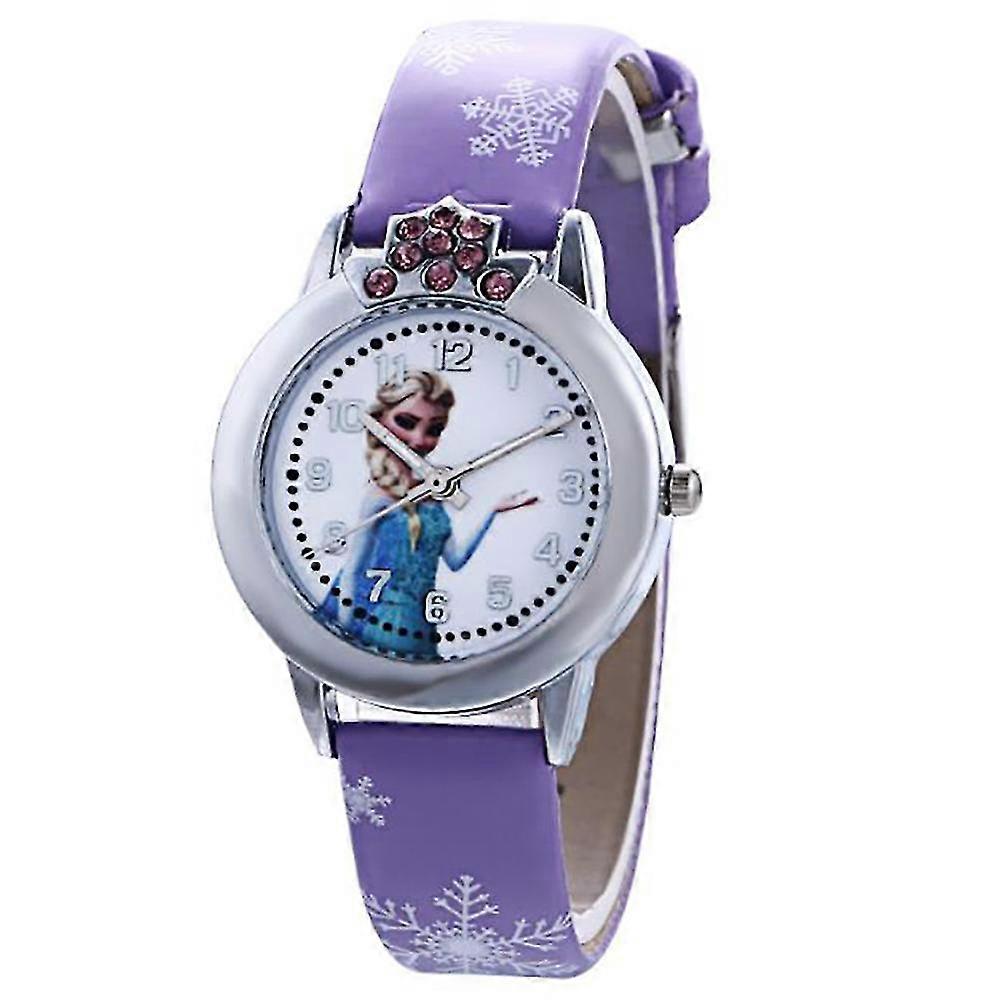 Fashion Kids Girls Frozen Princess Anna Elsa Watch Cartoon Quartz ...