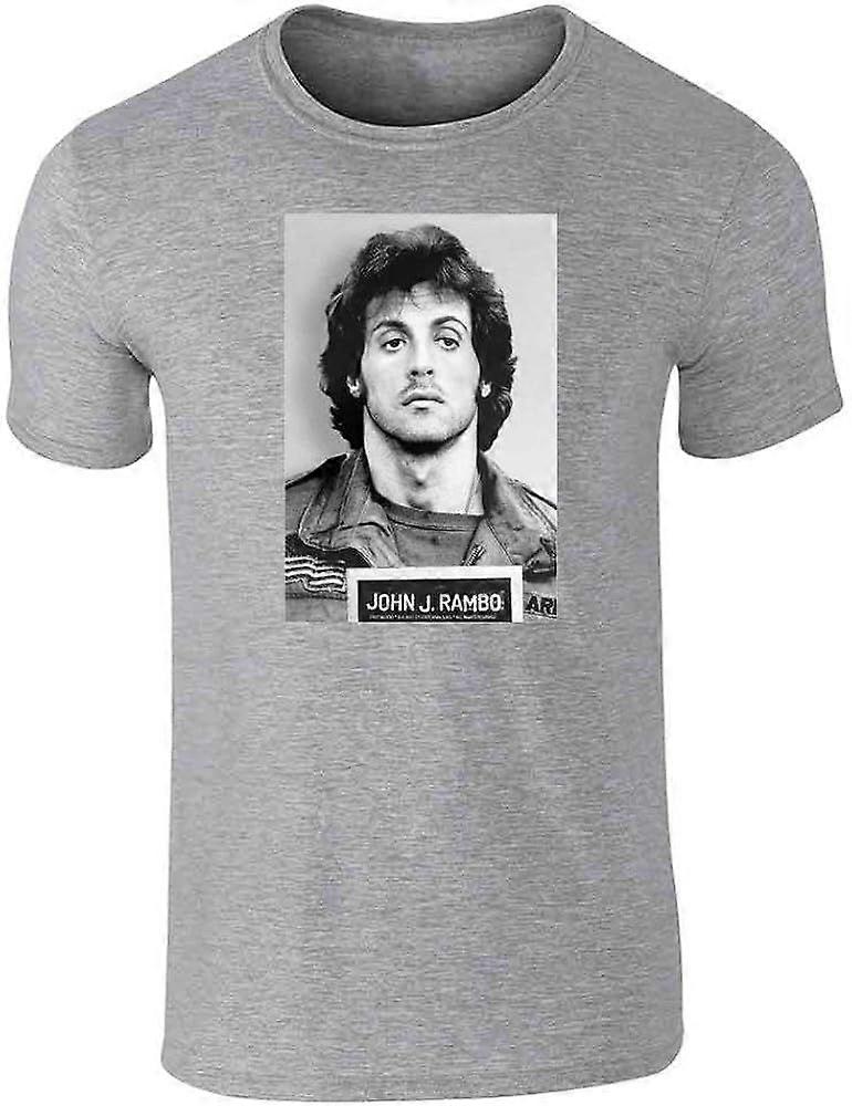 John J Rambo Mugshot Graphic Tee Sylvester Stallone Movie T Shirt for ...