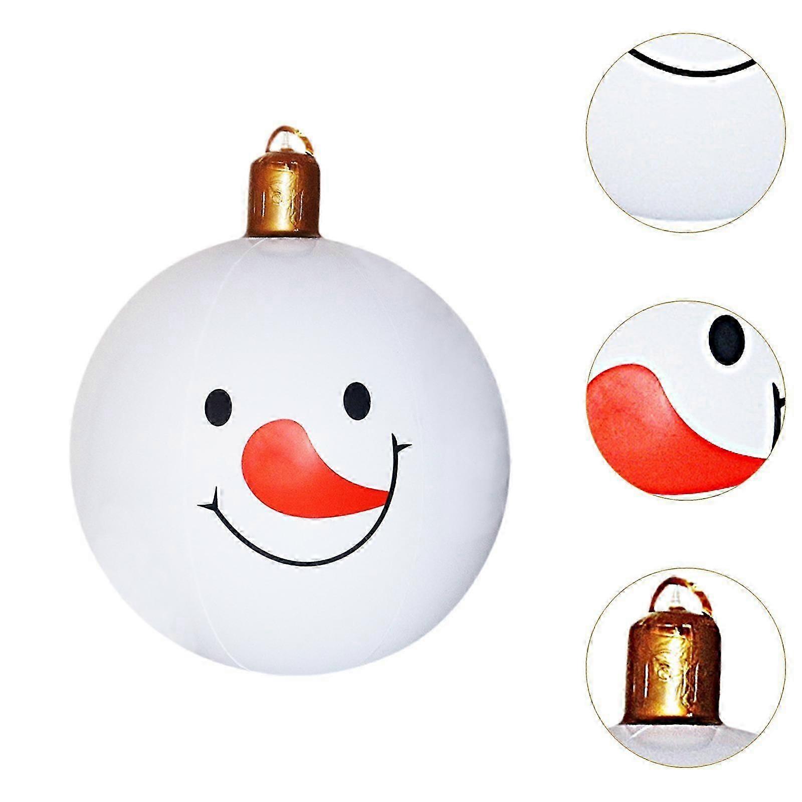 19inch PVC Inflatable Christmas Snowman Ball Ornament Lightweight Xmas ...
