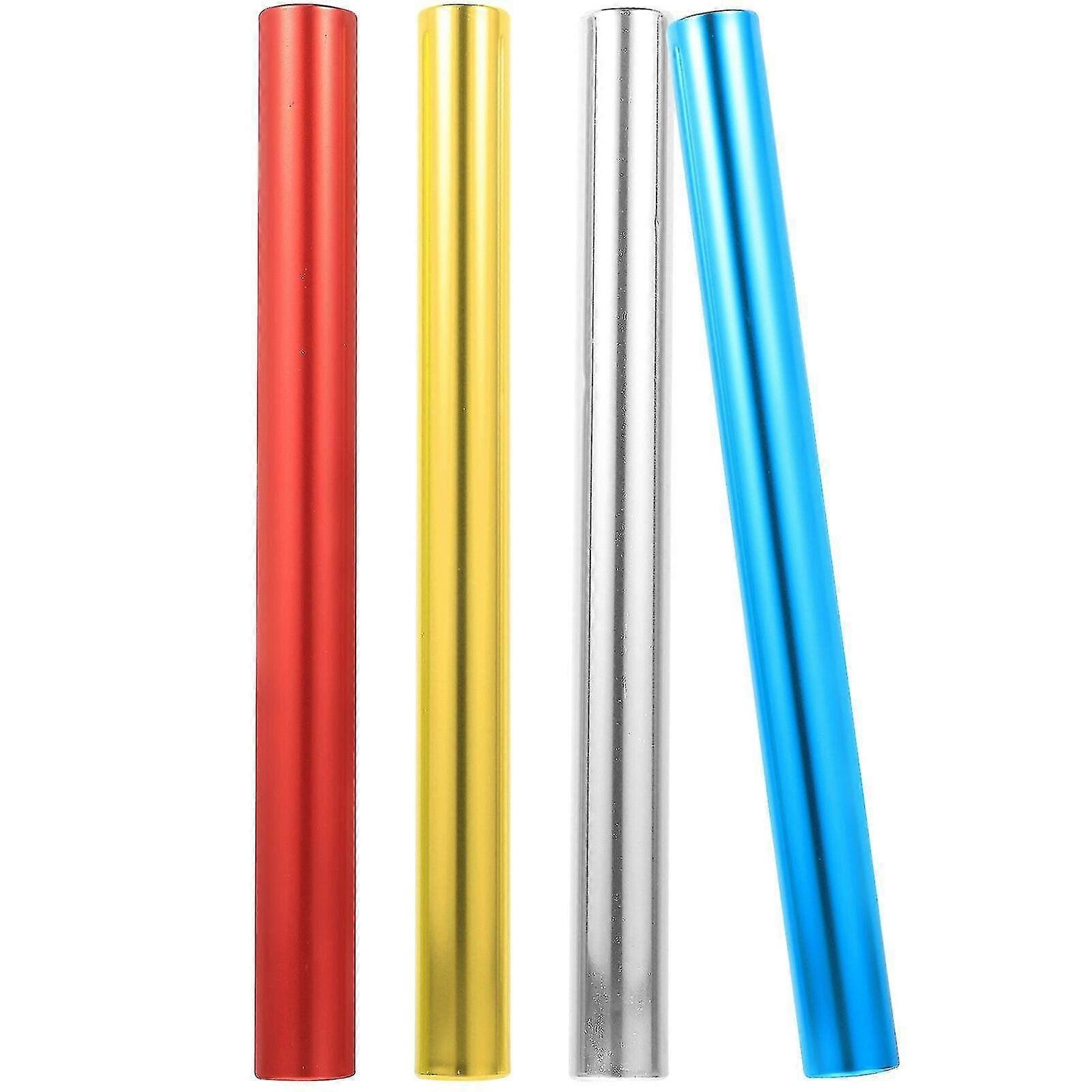 4-Pack Non-Slip Relay Batons for Athletics Race, Track & Field Sports ...