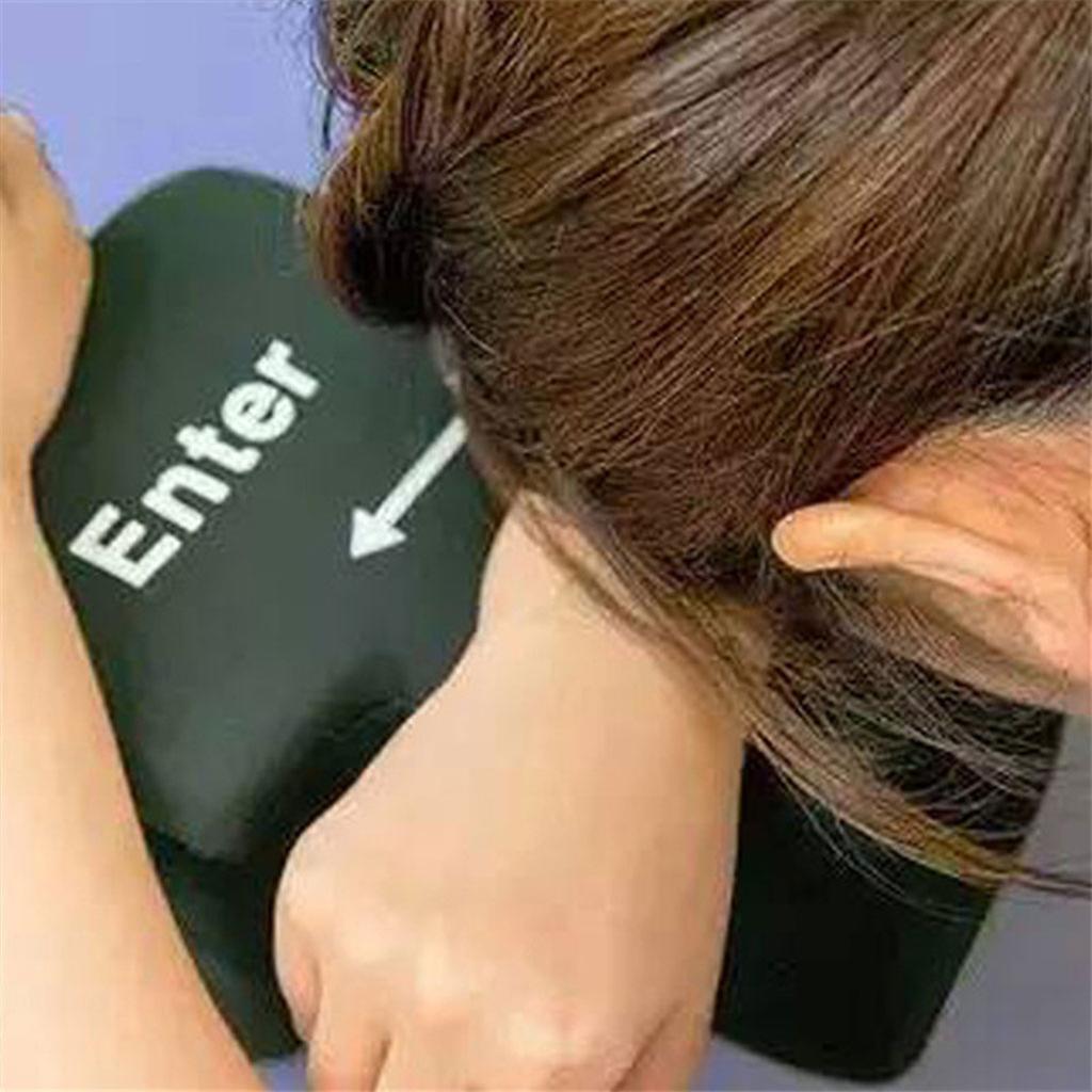 Huge Enter Key Big USB Keyboard Button Pillow Desktop Stress Reliever ...