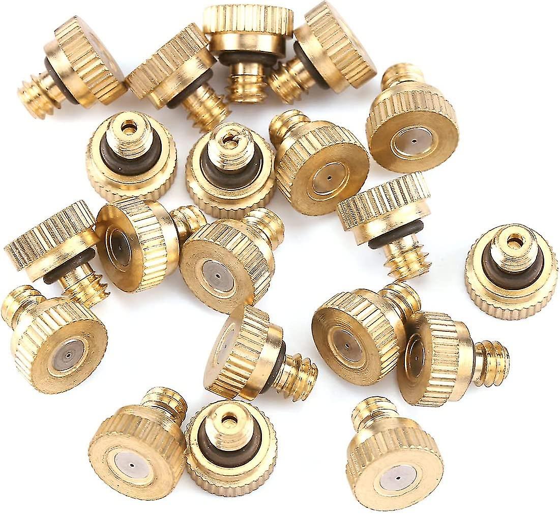 Brass Mist Nozzles, 20 Mist System Nozzles For Outdoor Cooling System ...