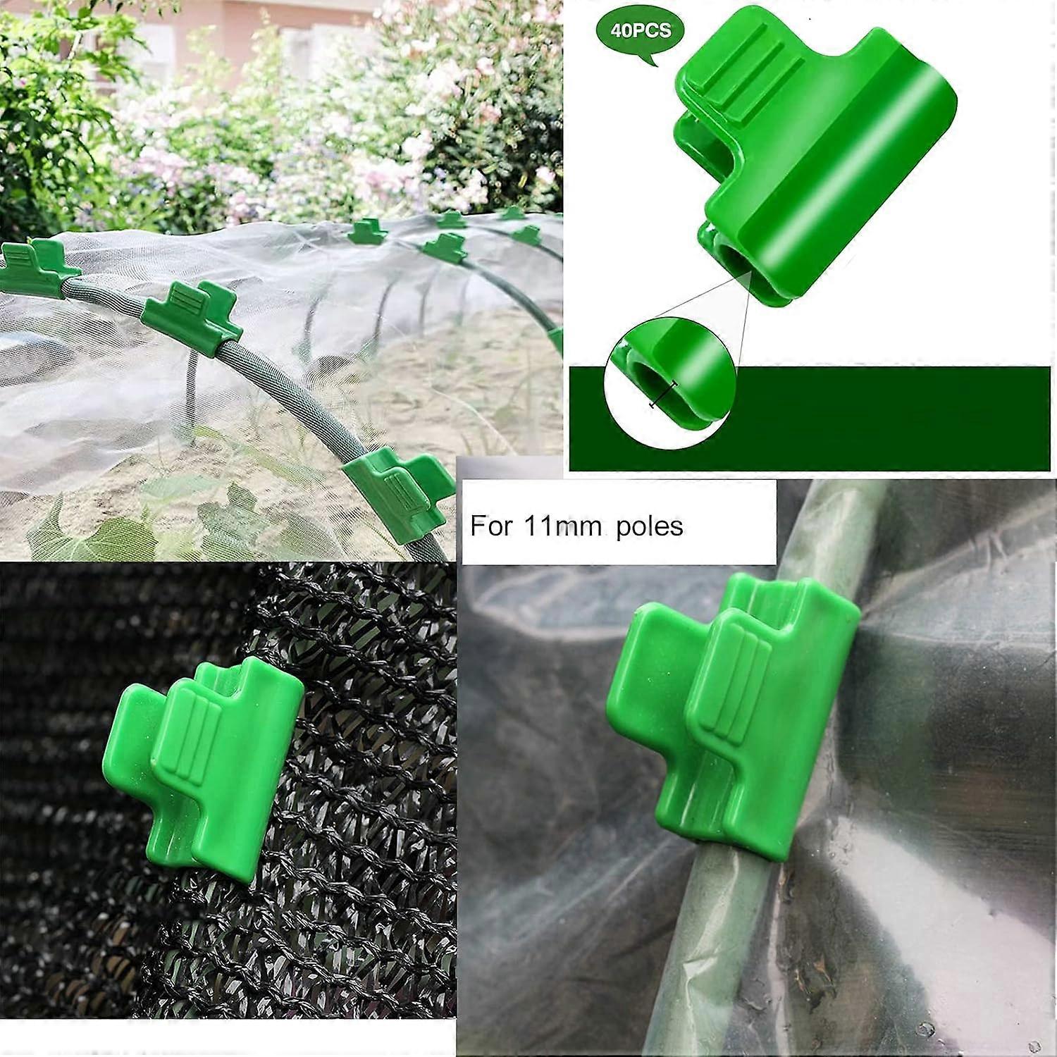 Greenhouse Clips, Pack of 40 Plant Clips, Greenhouse Clips, 11 mm ...