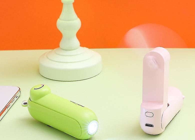 Pink new style hheld fan keychain cartoon mini fan with usb charging ...