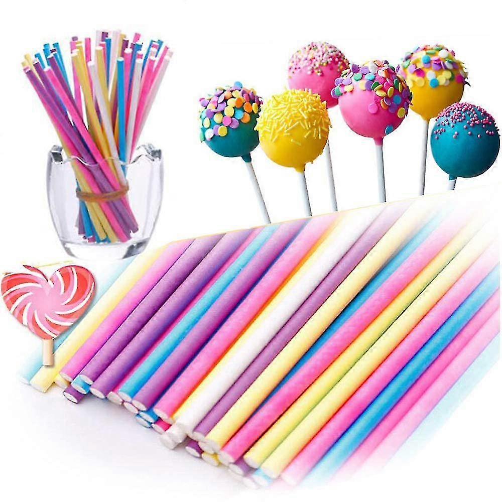 100 pcs Lollipop Sticks, Marshmallow Sticks, Food Safety Creative Multi ...