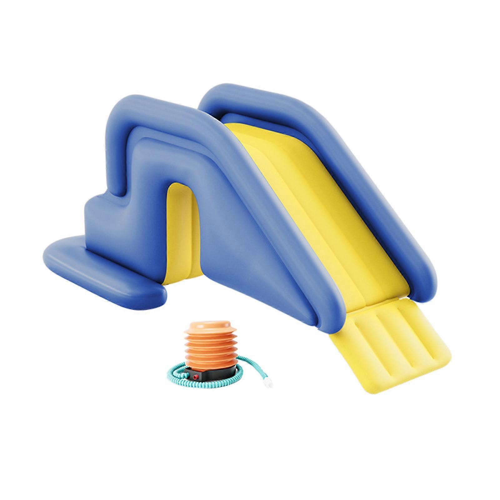 Oppustelig rutsjebane med fodpumpe legeplads rutsjebane til baghave ...
