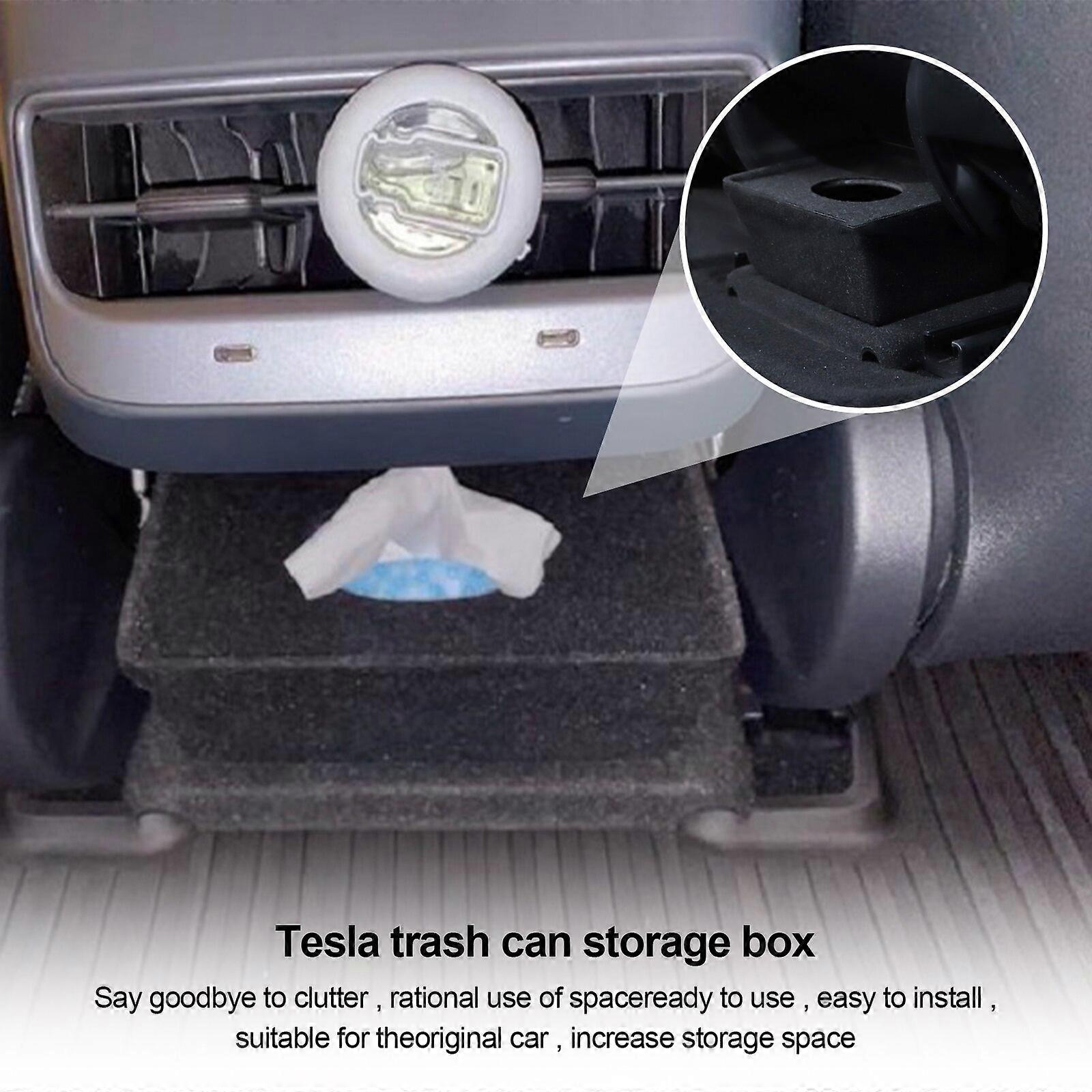 For Tesla Model 3 2021 Rear Center Console Organizer Tray Flocking For ...