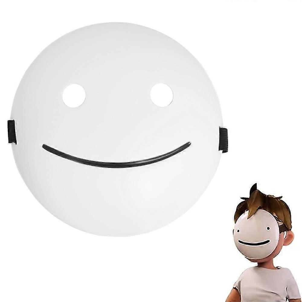 White Smile Dream Cosplay Full Face Mask Halloween Carnival Fancy Dress ...